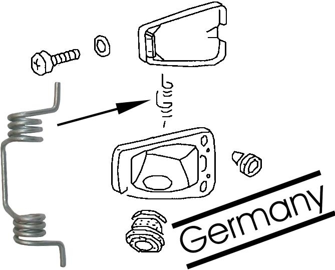 T1, KG+T3 Fuel Flap Spring - Cool Air VW