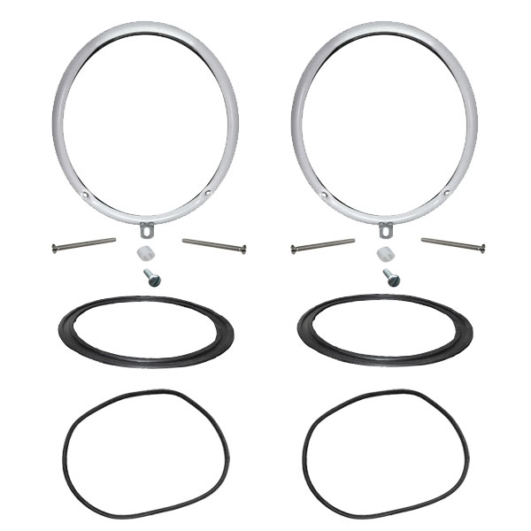 Beetle Headlight Rim Kit (20 Past 8 Screws) - 1950-67 (Also Splitscreen ...