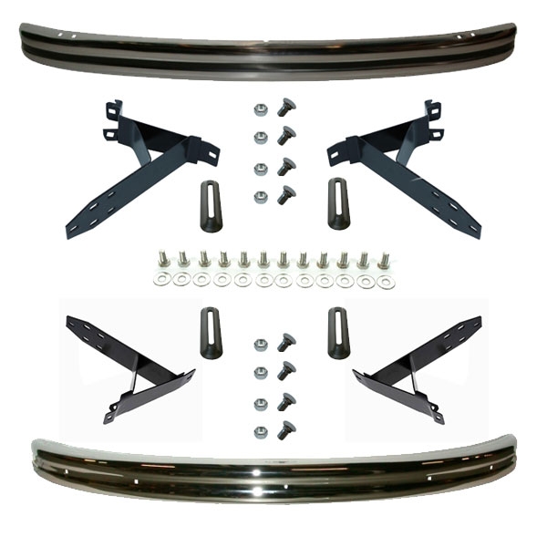 Beetle Europa Bumper Kit - 1968-74 - Chrome - Cool Air VW