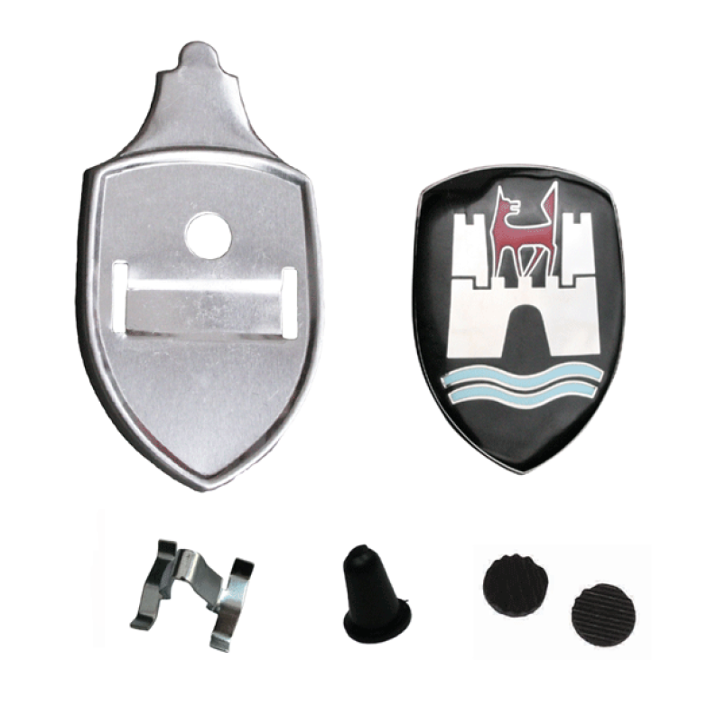 Beetle Black Wolfsburg Bonnet Crest Badge Kit 1960 63 Cool Air Vw