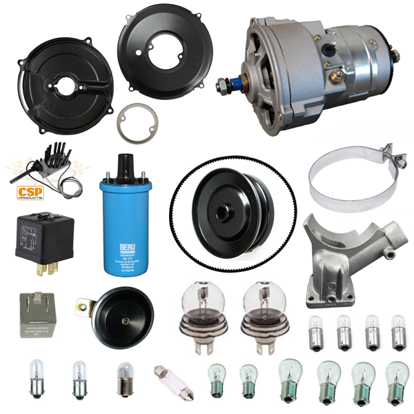 6 Volt To 12 Volt Conversion Kit (Alternator Charging System) - Cool Air VW