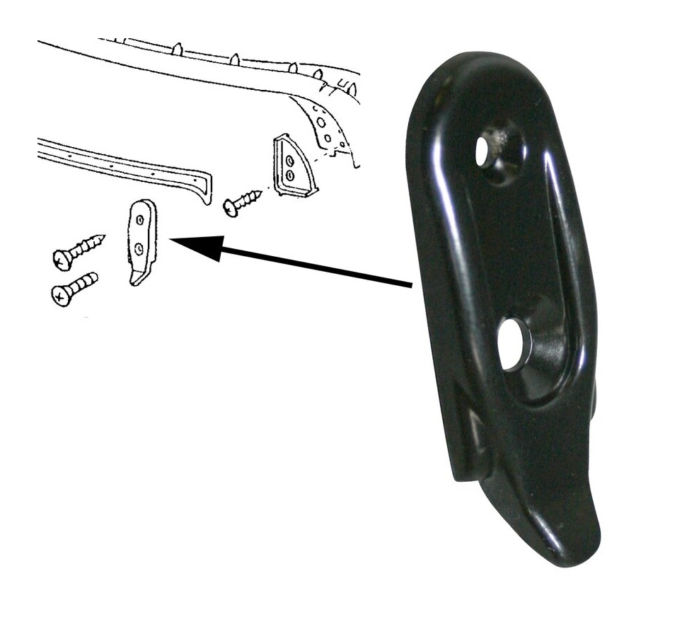 Beetle Cabriolet Hood Alignment Tab - 1303 Models - Cool Air VW