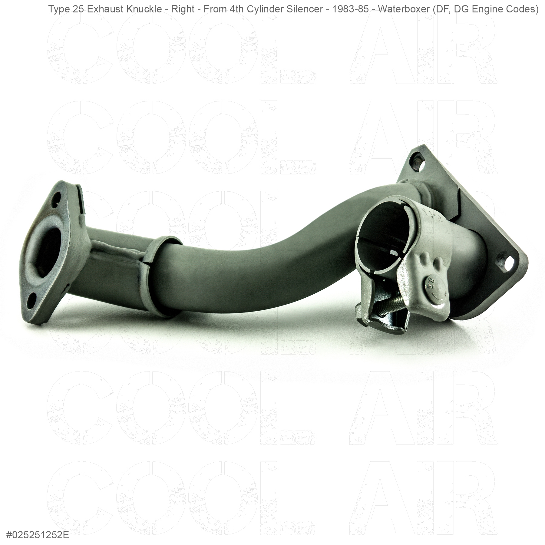 Type 25 Exhaust Knuckle - Right - From 2nd Cylinder Silencer - 1983-85 ...