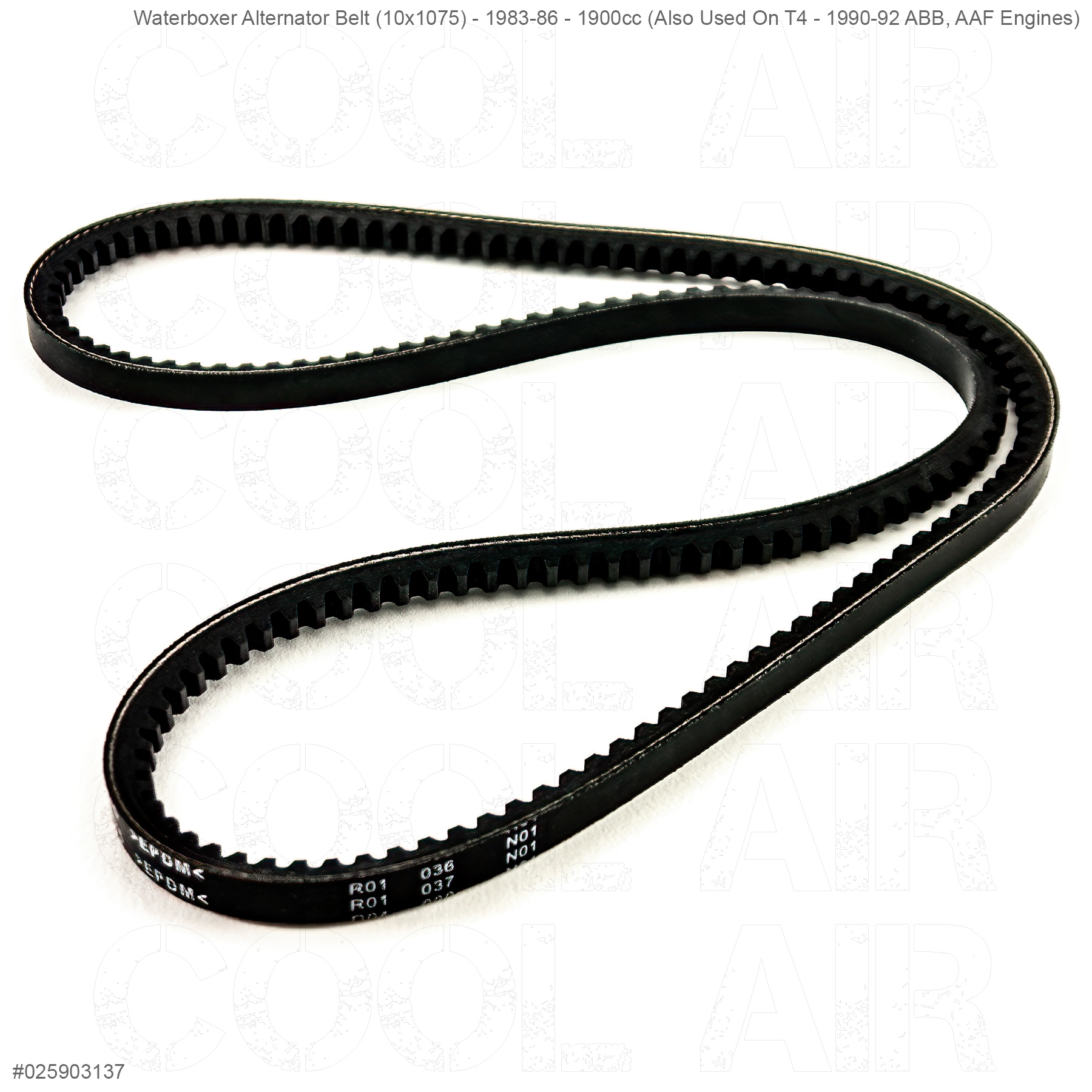 Waterboxer Alternator Belt (V Belt L=1075mm W=10mm) - 1983-86 - 1900cc ...