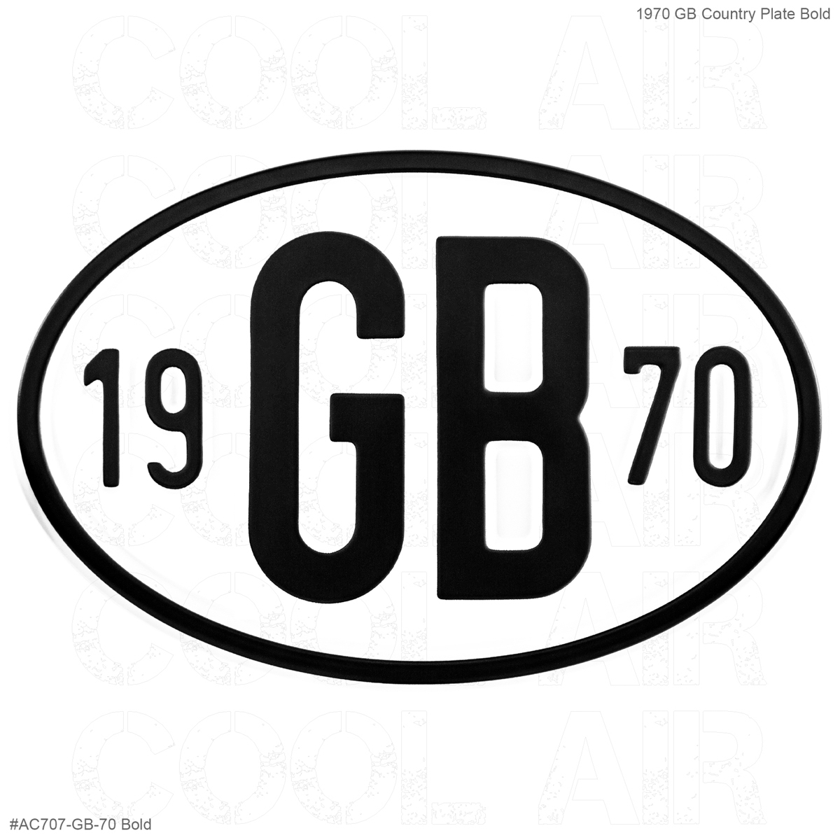 **ON SALE** 1970 GB Country Plate - Cool Air VW