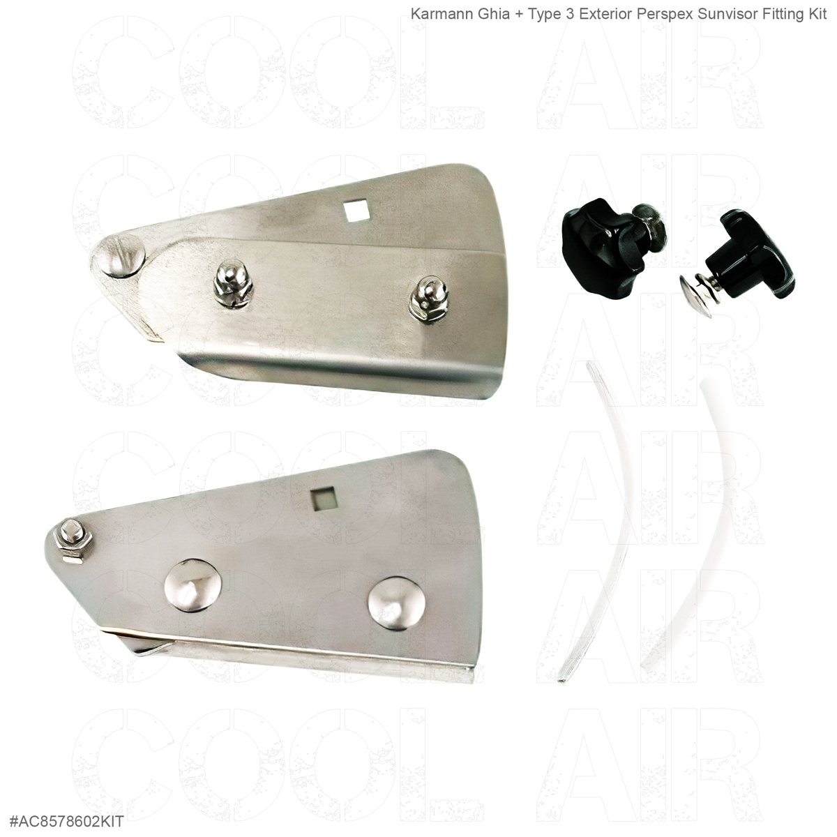 Karmann Ghia + Type 3 Exterior Perspex Sunvisor Fitting Kit - Cool Air VW