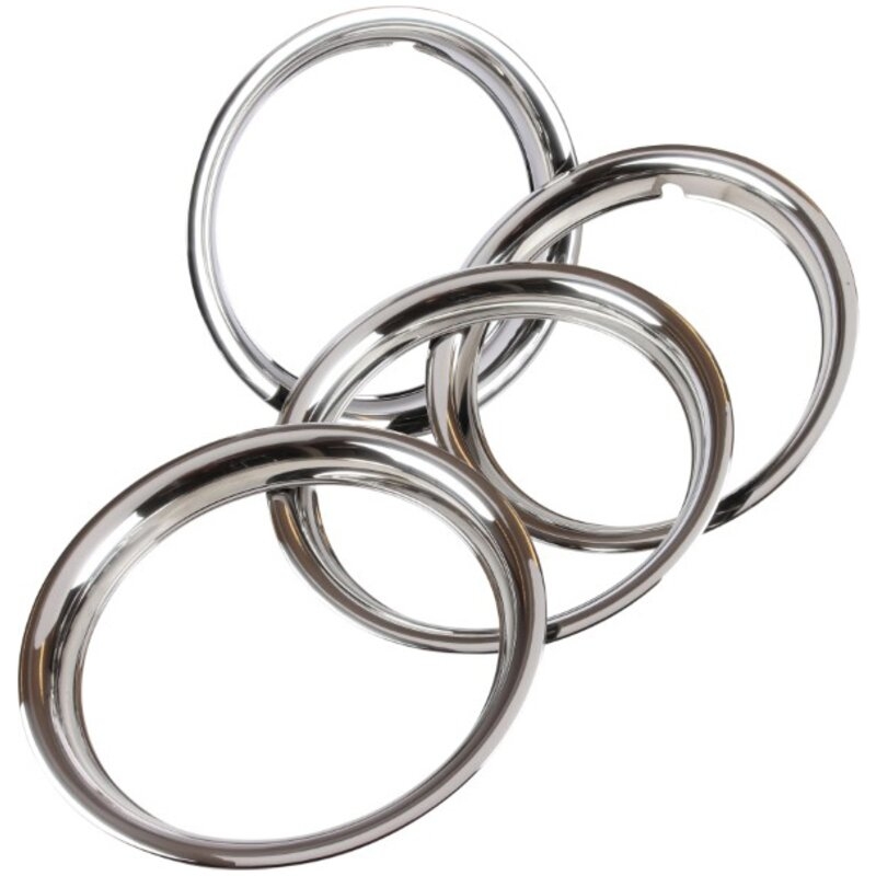 Stainless Steel 14" Solid Wheel Beauty Rings - Cool Air VW