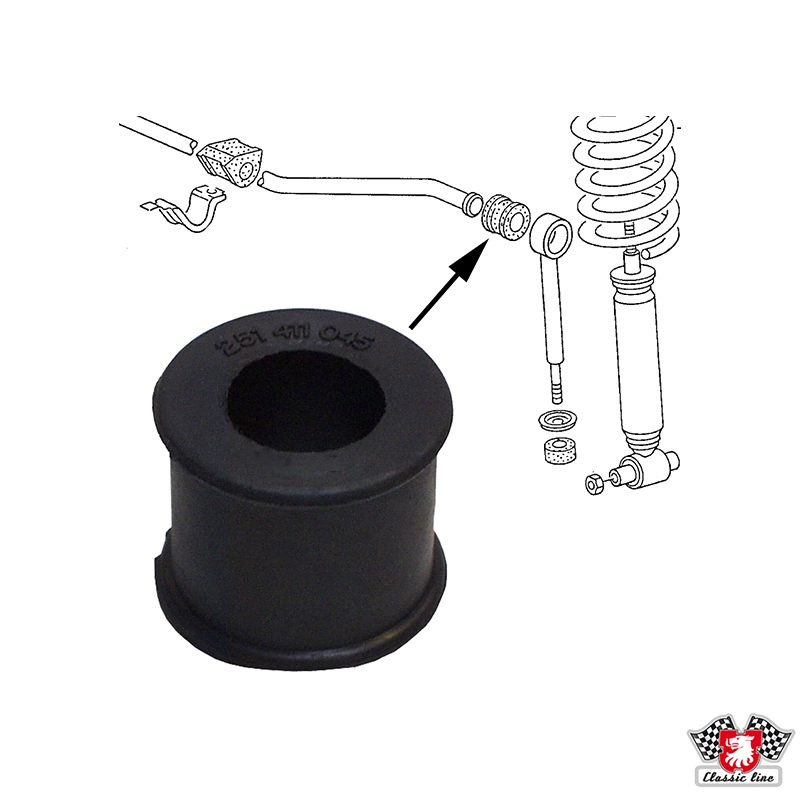 Type 25 Anti Roll Bar Drop Link Bush (Cranked) - 1979-86 (21mm Diameter ...