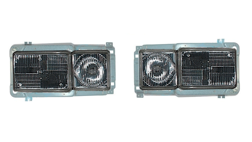 Type 25 Square Headlight Set (UK Beam Pattern) - Cool Air VW