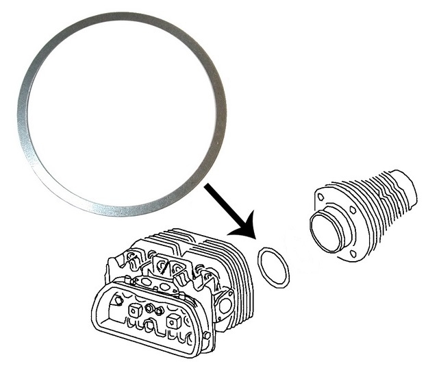 Type 1 Cylinder Head Shim - 1.5mm Thick - Not 1200cc Engines - Cool Air VW