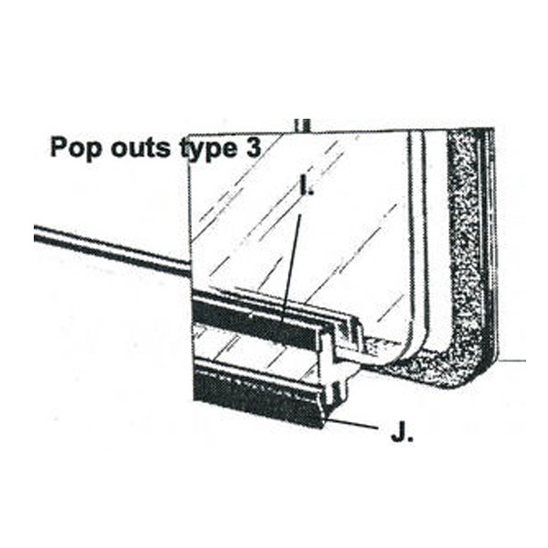 Type 3 Notchback Outer Popout Window Seals (Also Squareback) - Cool Air VW