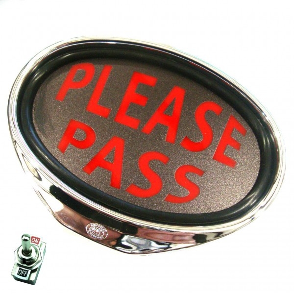 Illuminated PLEASE PASS Sign - Cool Air VW