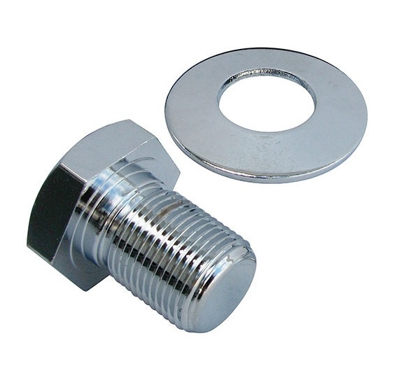 Extra Long Chrome Crankshaft Pulley Bolt And Washer - Type 1 Engines ...
