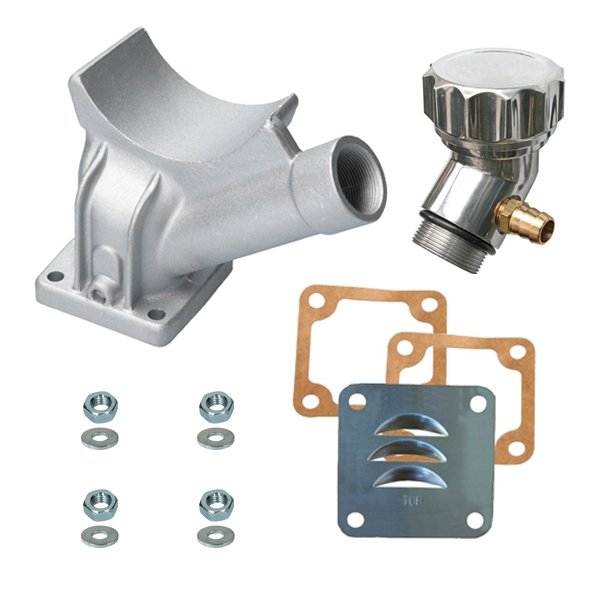 Angled Billet Oil Filler Kit - Cool Air VW