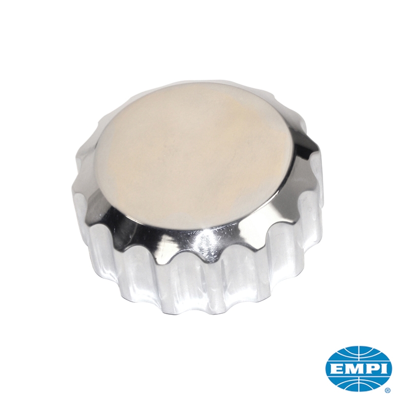 Polished Aluminium Billet Oil Filler Cap With Grooves - Cool Air VW
