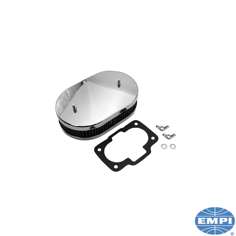 Weber DCNF Chrome Air Filter - Oval 1 3/4" High - Cool Air VW