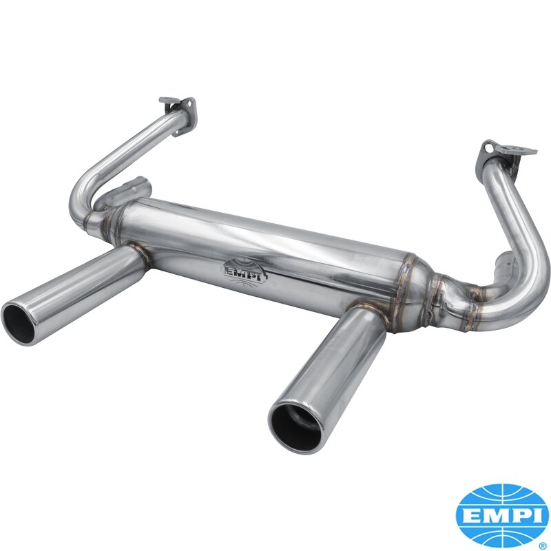 Empi Premium Stainless Steel 2 Tip Exhaust - Type 1 Engines (Not 1200cc ...