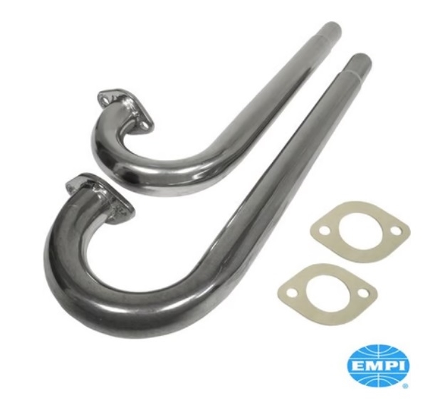 T1+T2 1200cc-1600cc Ceramic Coated J Tubes - Cool Air VW