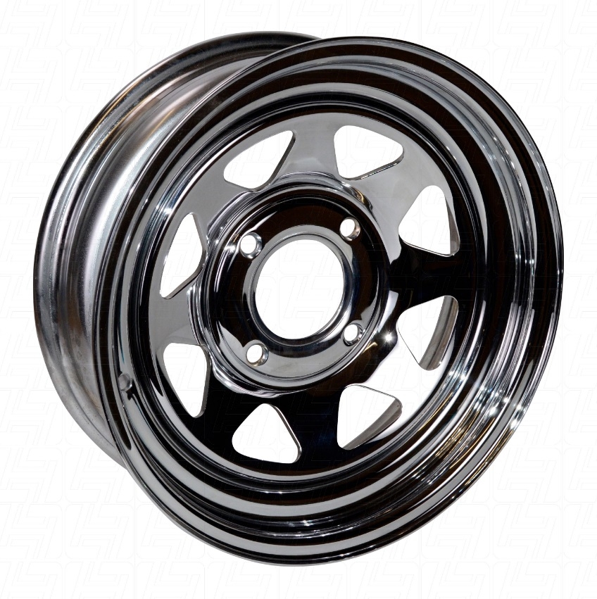 **NLA** 5" Wide Chrome 8 Spoke Wheel - Cool Air VW