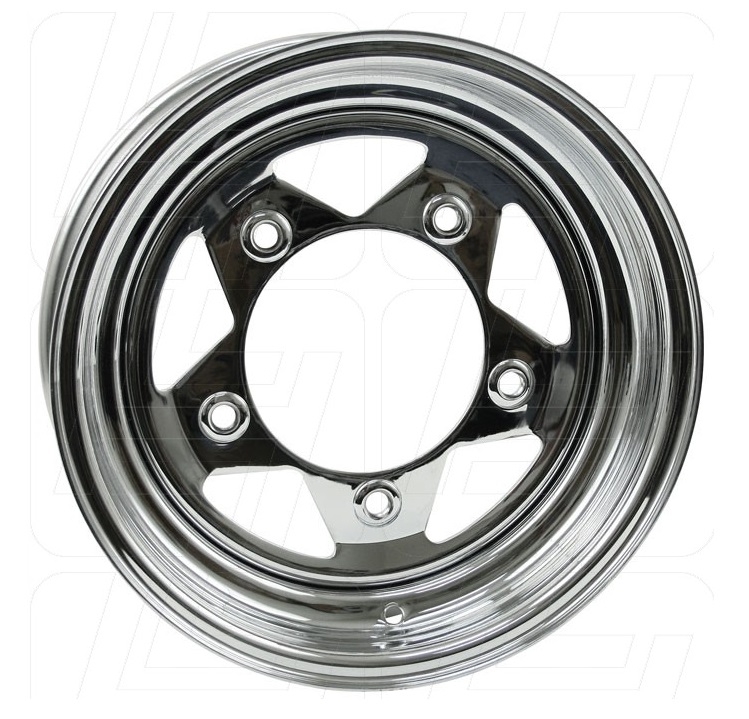 8" Wide Chrome 5 Spoke Wheel - Cool Air VW