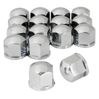 17mm Chrome Wheel Bolt Cap Set (16 Piece) - Cool Air VW