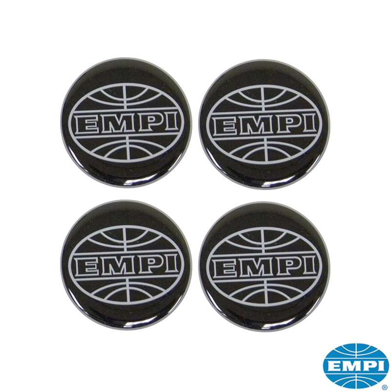 EMPI Logo Centre Cap Sticker Centre - Black And Silver - Cool Air VW
