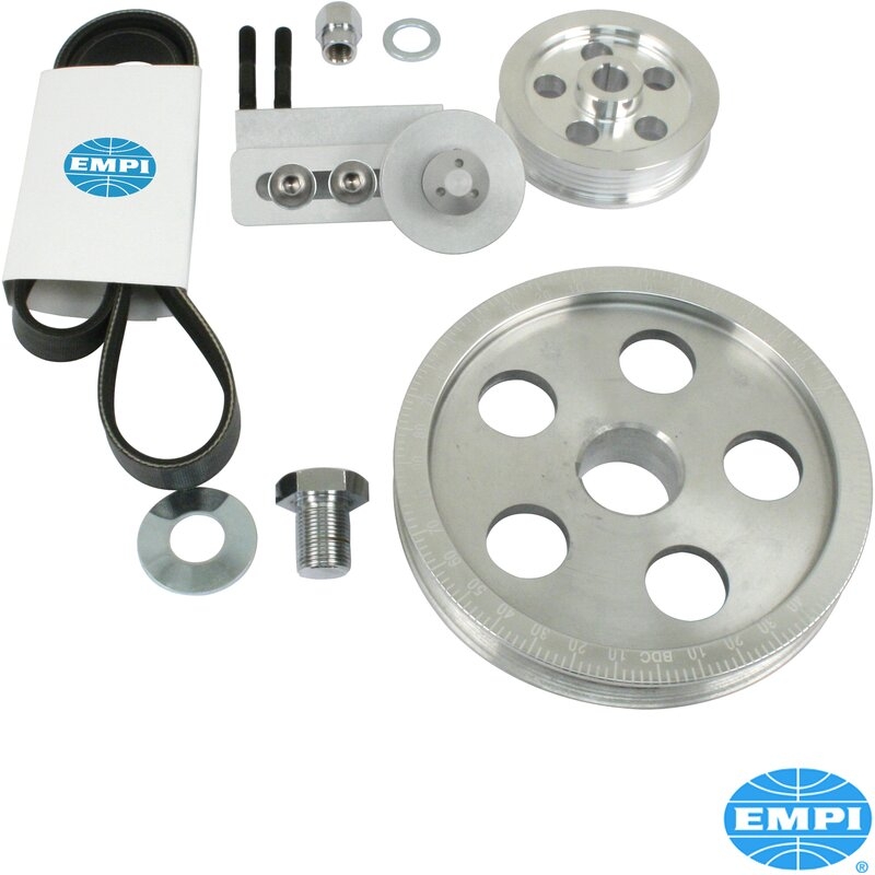 Aluminium Serpentine Pulley Kit - Type 1 Engines - Cool Air VW