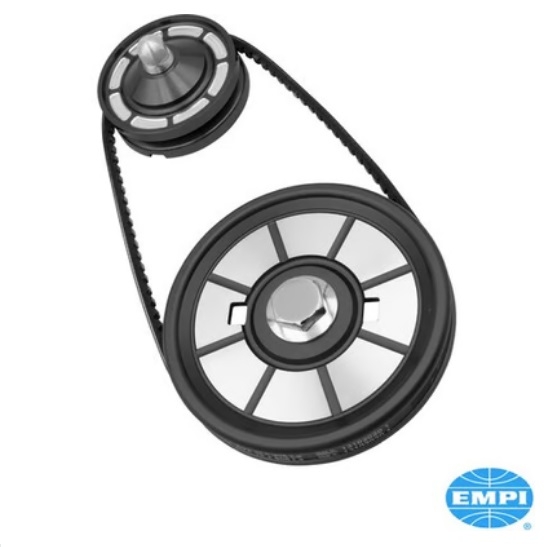 Black Anodized Aluminium Pulley Kit - Type 1 Engines - Cool Air VW