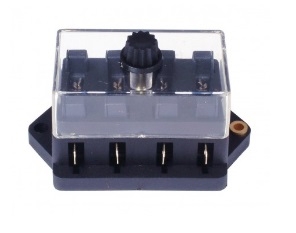 Universal 4 Pole Fuse Box - For Blade Style Fuses - Cool Air VW