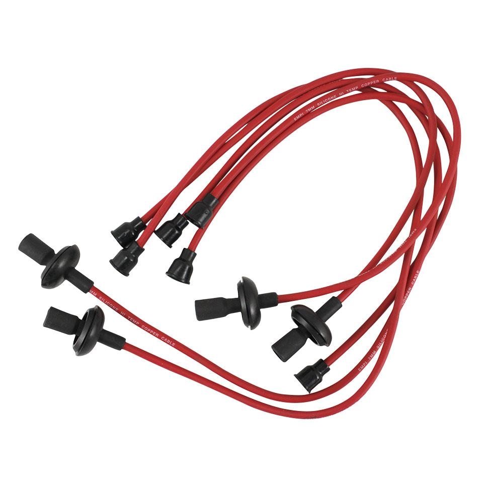 Red HT Lead Set - Type 1 Engines (Copper Core) - Cool Air VW