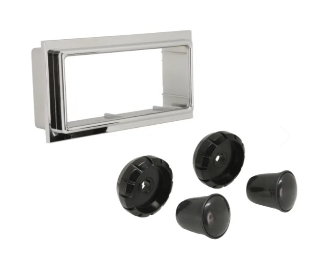 Splitscreen Bus Retro Sounds Stereo Chrome Faceplate With Black Knobs ...