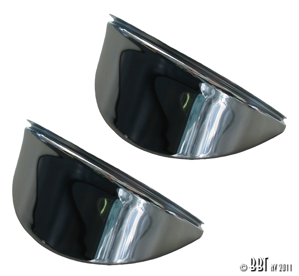 Beetle Headlight Chrome Eyebrows - 1968-79 (Also Baywindow Bus Eyebrows ...