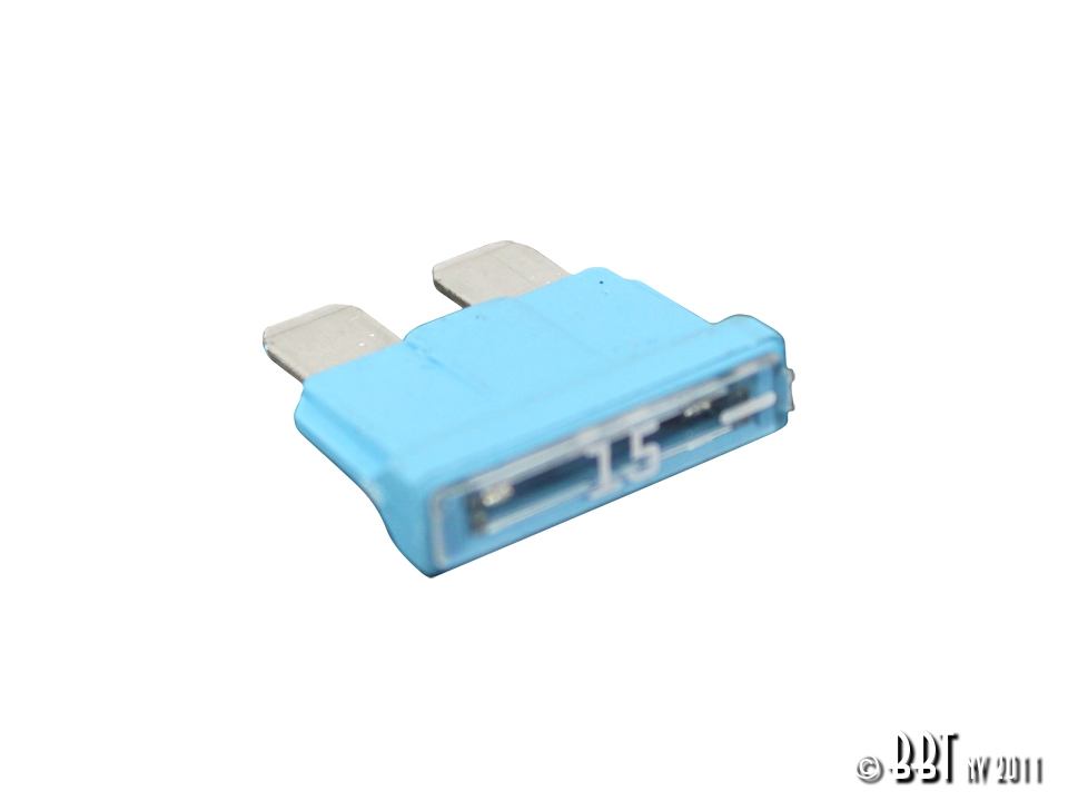 Blade Fuse - Light Blue 15 Amp Fuse - Cool Air VW