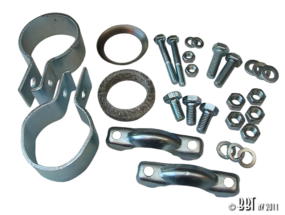 Splitscreen Bus Exhaust Tailpipe Fitting Kit (3 Piece Tailpipe) - 1963 ...