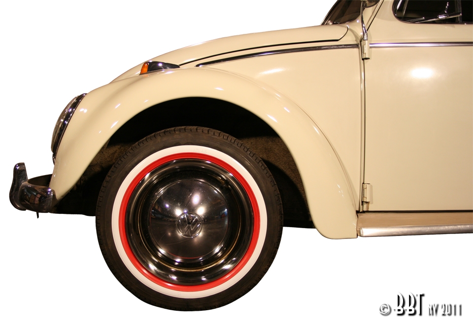 14" Red and White Band Tyre Rim Insert - Cool Air VW