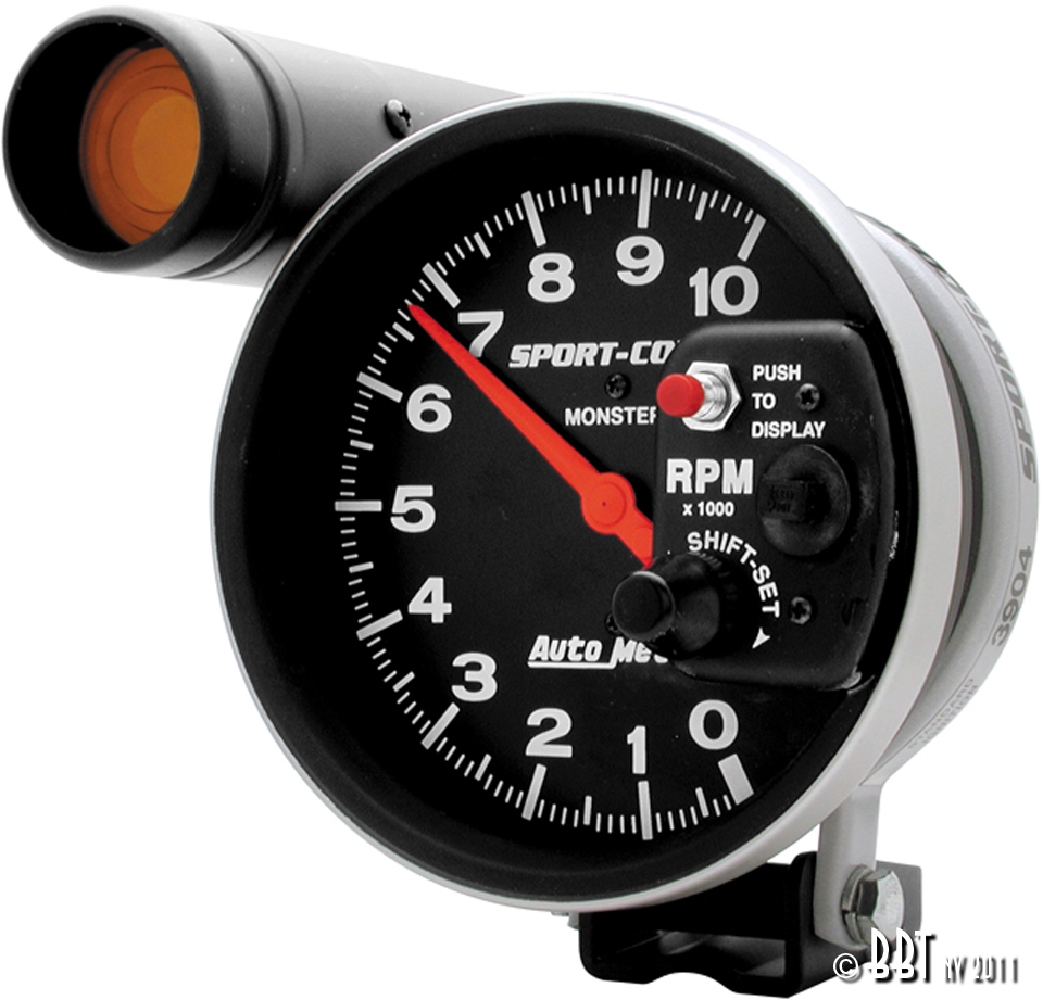 Autometer Monster 127mm Tachometer 10,000 Rpm With External Shift Light ...