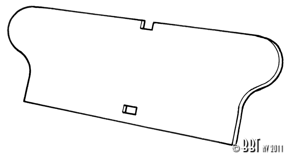 Beetle Rear Seat Back Board - 1965-72 - Cool Air VW