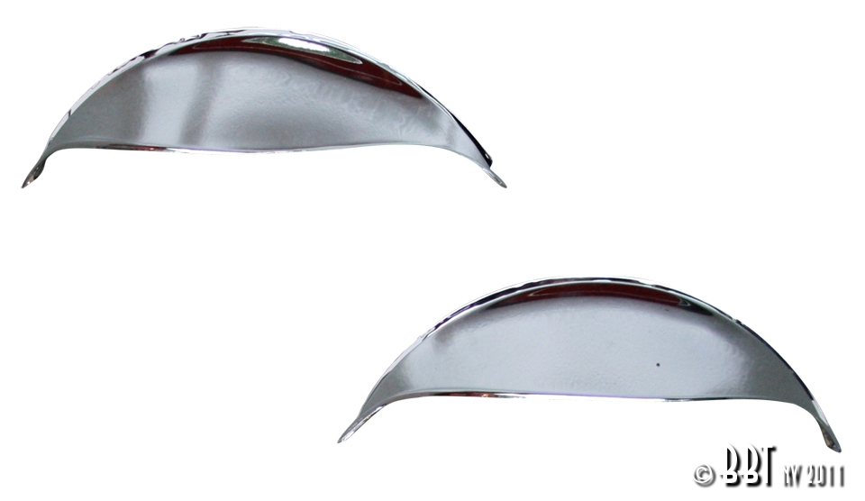 Beetle Headlight Chrome Eyebrows - Pre 1967 Models (Also Splitscreen ...