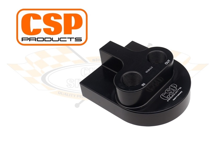 CSP Billet Aluminium Oil Filter Head - 3/8" NPT - Cool Air VW