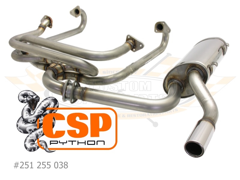 CSP Type 25 Python Exhaust - 1985-92 - Waterboxer (No Cat) - Cool Air VW
