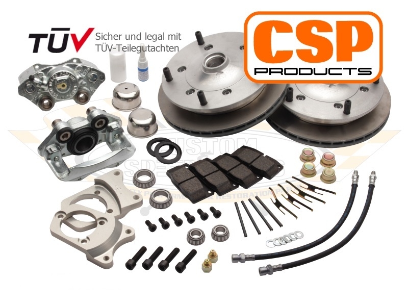 CSP Beetle Front Disc Brake Conversion Kit (Vented) - 1968-79 ...
