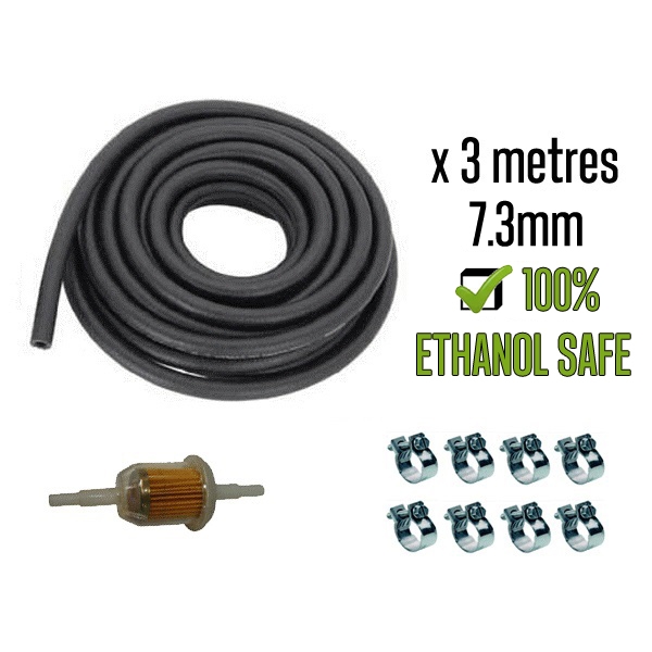 7.3mm Ethanol Safe Fuel Hose Bundle Kit - Cool Air VW