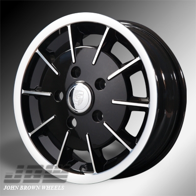 JBW 15" GAS Alloy Wheel - Black With Machined Face - 5x130 PCD - 5.5 ...