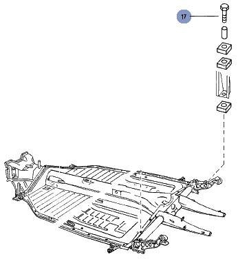 Beetle Chassis Upper Rear Mount Bolt (Inner Arch) - 1971-79 - Cool Air VW