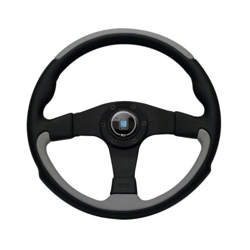 Black And Grey Leather Nardi Leader Steering Wheel - Cool Air VW