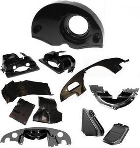 Beetle Black Tinware Kit - Twin Port Type 1 Engines - With Air Outlets ...