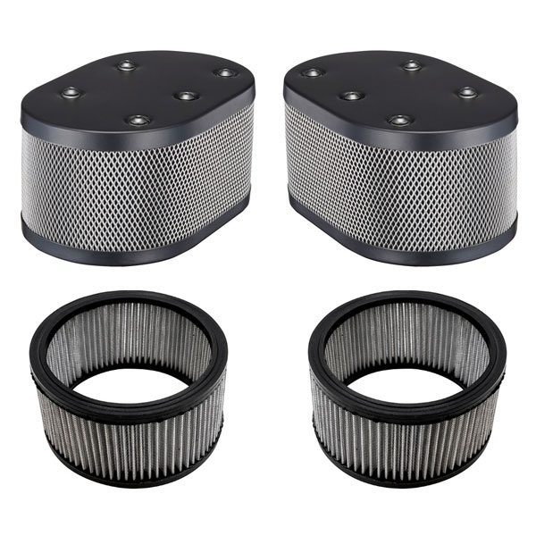 **NLA** Black And Silver Vintage Speed Classic Style Oval Air Filter ...